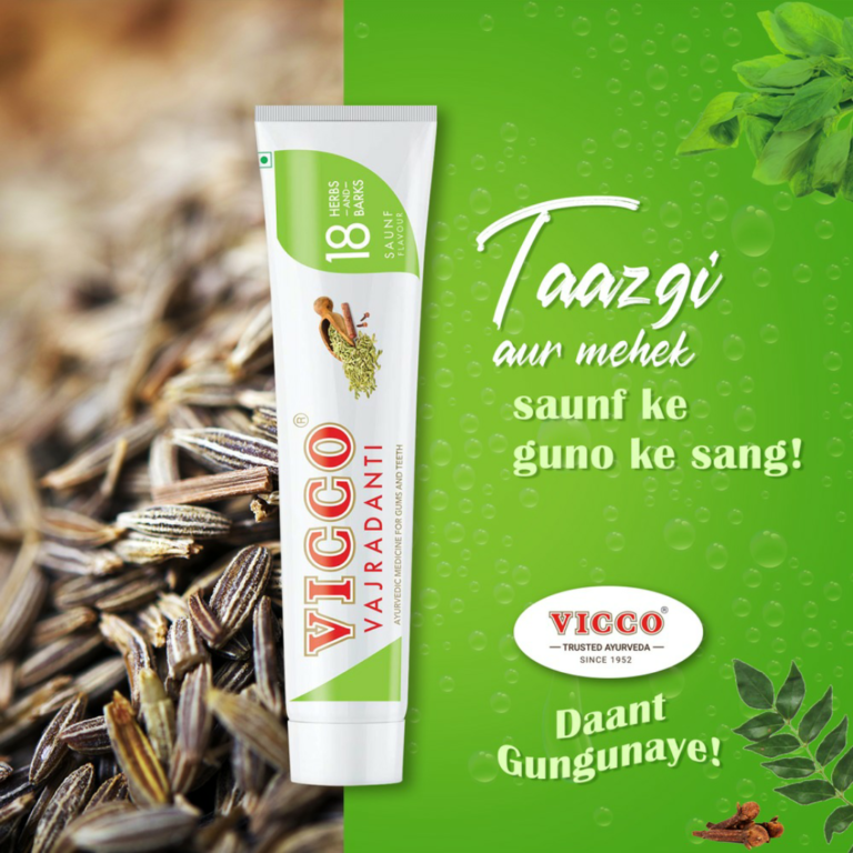 VICCO VAJRADANTI AYURVEDIC PASTE SAUNF FLAVOUR 80GM - Meenakshi Herbals