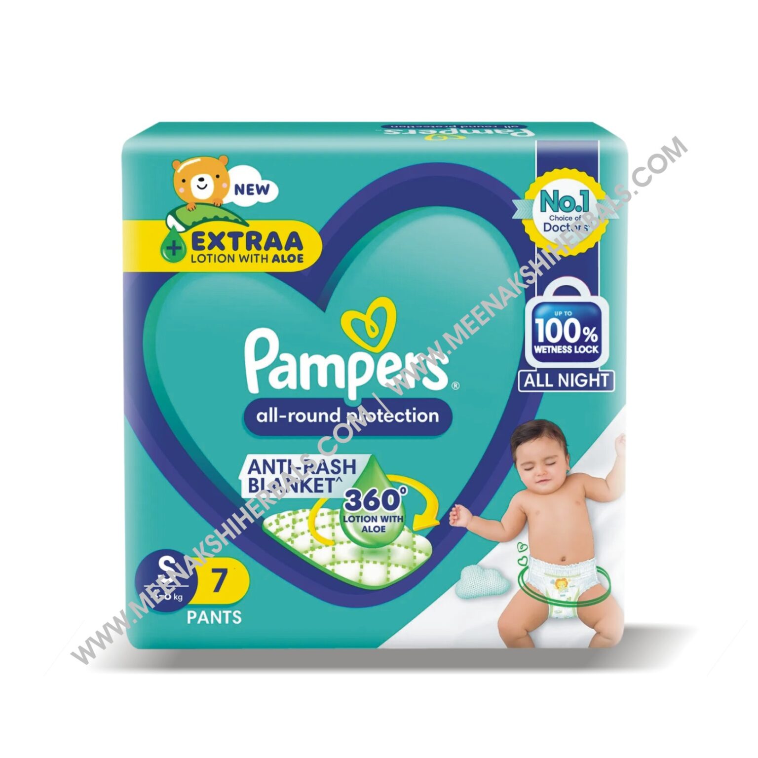 PAMPERS DIAPERS SMALL SIZE 7 Pieces - Meenakshi Herbals